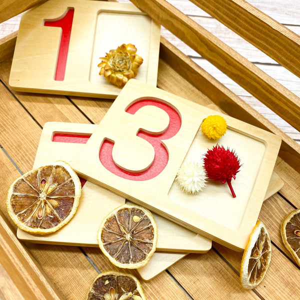 Counting and Writing Wooden Tray Set in English 1-9 - Thrivine - Where ...