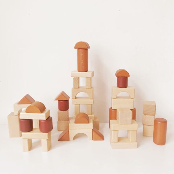 Natural Wooden Building Blocks - Thrivine - Where Kids Learn. Play. Thrive